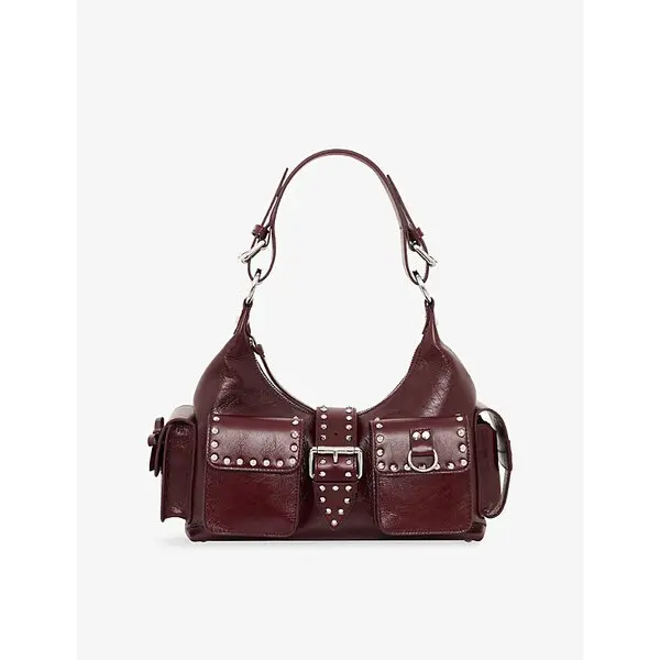 The Kooples Amelia Stud-embellished Leather Shoulder Bag