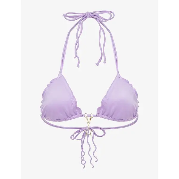 Agent Provocateur Berry Triangle Bikini Top