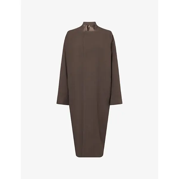 Rick Owens Relaxed-fit Island Wool Coat - Darkdust