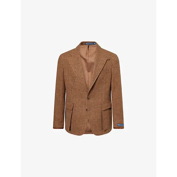 Ralph Lauren Single Breasted Check Wool Blazer