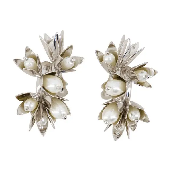 Simone Rocha Flower Earrings - Silver