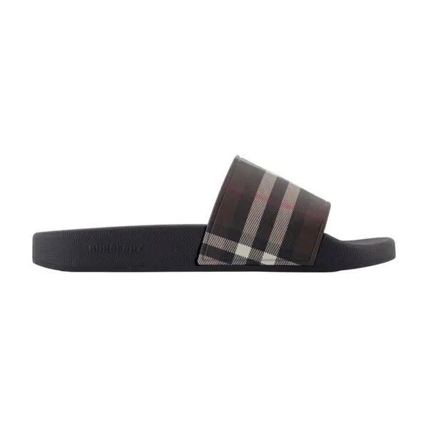 Burberry Furley Large Check Sandals - Brown