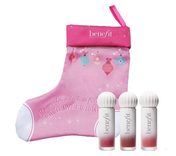 BENEFIT COSMETICS Plushtint Matte Lip Tint Trio + Stocking