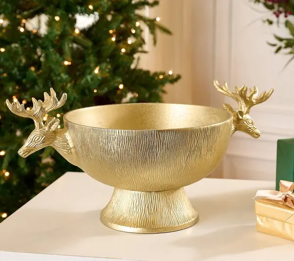 MRS. H As Is Dee Hilfiger Stag Head Oversized Bowl