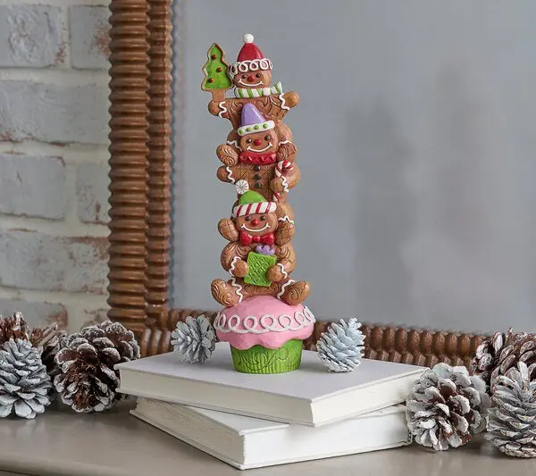JIM SHORE As Is Heartwood Creek 10' Stacked Gingerbread