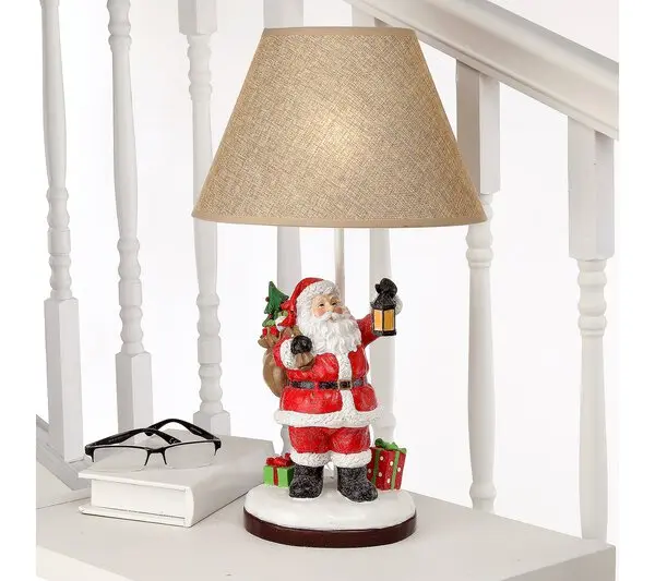 VALERIE PARR HILL 19' Cheerful Santa Lamp Valerie