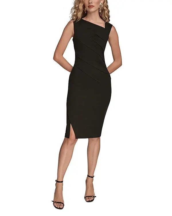Donna Karan New York Asymmetric Sheath Dress - Black