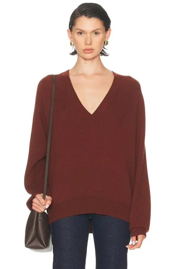 NILI LOTAN Feron Sweater - Dark Rust