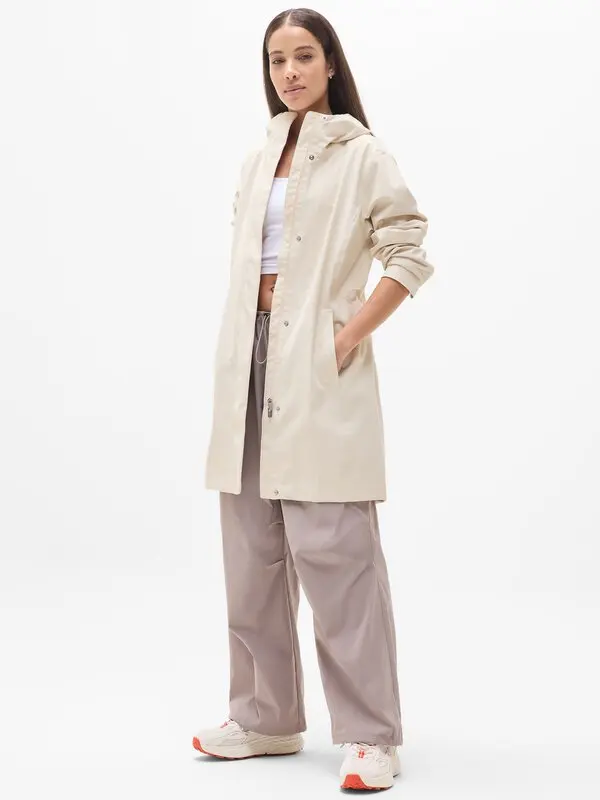 Athleta Rainout Ridge Long Trench - Bone