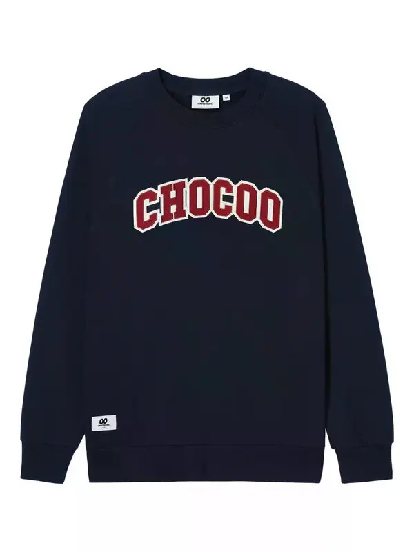 CHOCOOLATE Raglan-sleeve Embroidered Sweatshirt - Blue