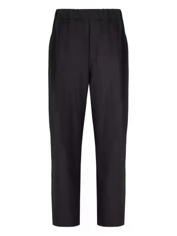 LANEUS Elasticated-waistband Trousers - Black