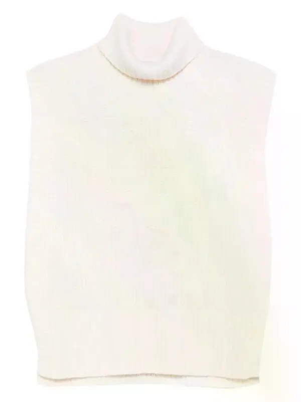 DAVANTINO Sleeveless Wool Turtleneck Sweater
