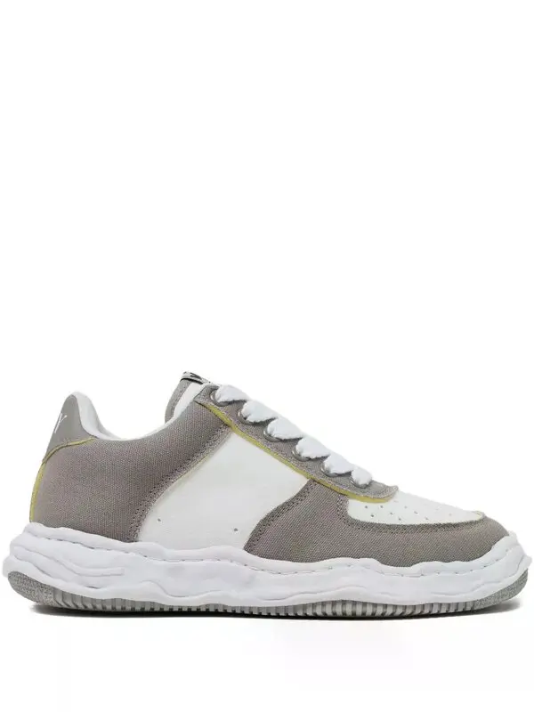 Mihara Yasuhiro Wayne Panelled Wave-sole Sneakers - Neutrals