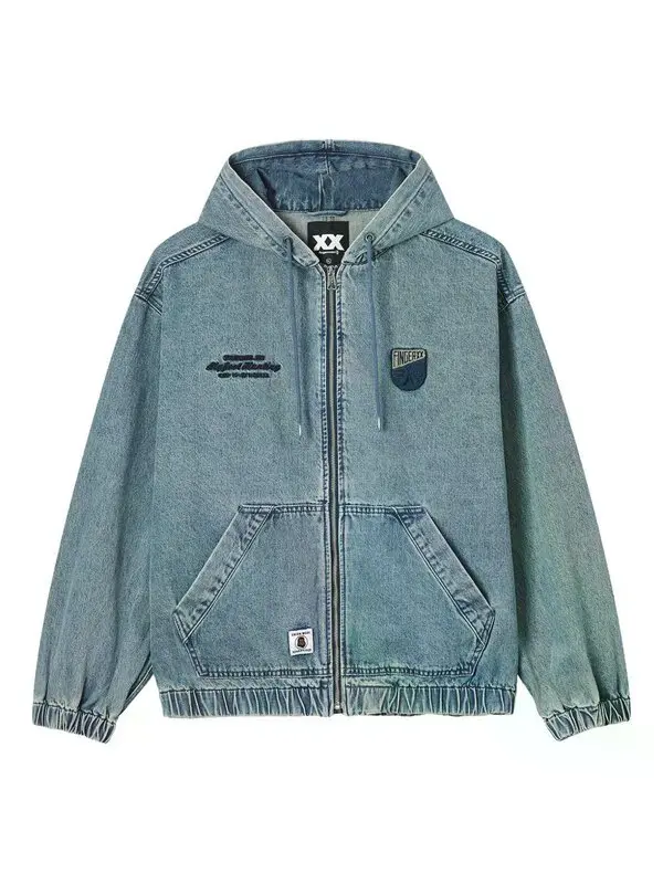 FINGERCROXX Hooded Denim Jacket