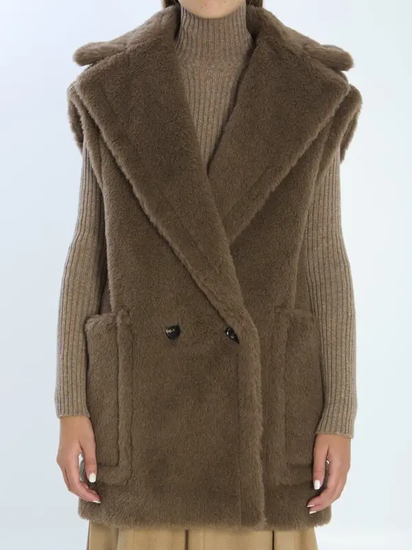 Max Mara Teddy Faux Fur Gilet