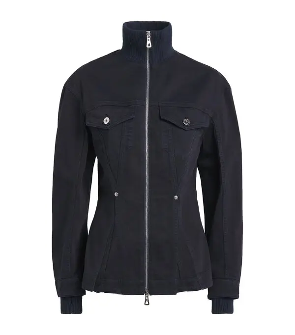 Jean Paul Gaultier Split-hem Denim Trucker Jacket - Navy