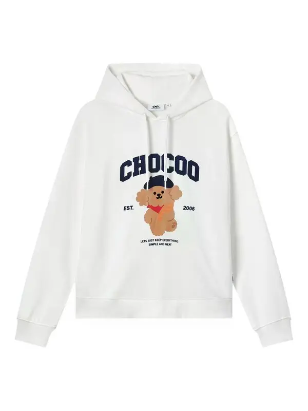 CHOCOOLATE Bear-print Hoodie - Neutrals