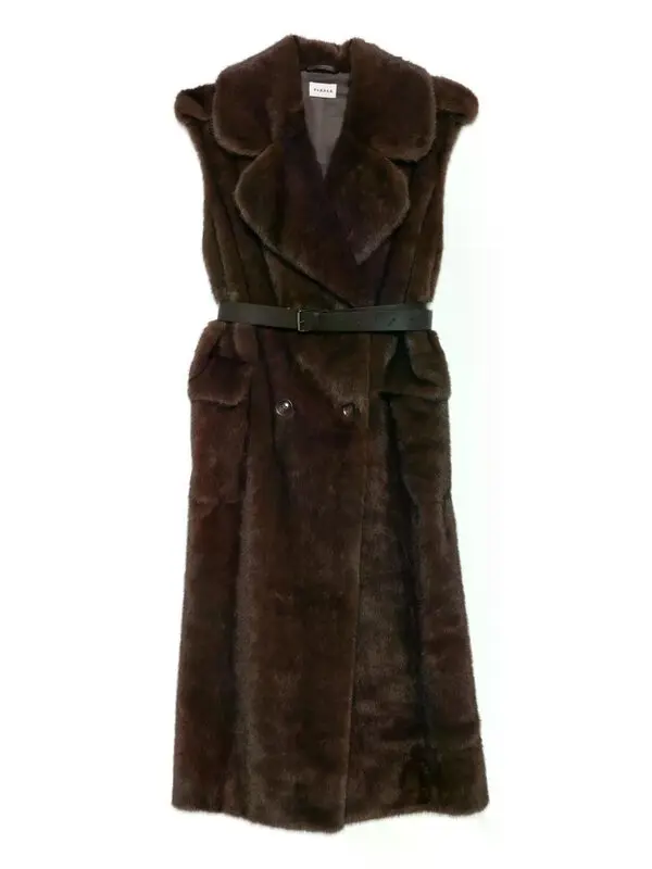 P.a.r.o.s.h Double-breasted Faux Fur Vest