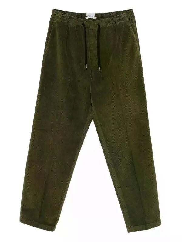 CELLAR DOOR Drawstring Corduroy Trousers - Green