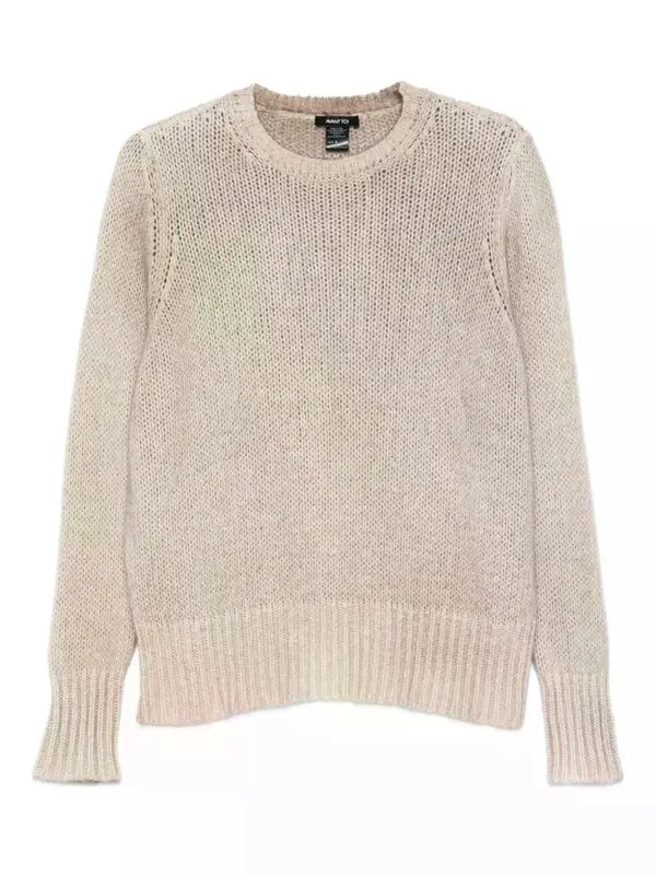 Avant Toi Round-neck Knit Sweater - Neutrals