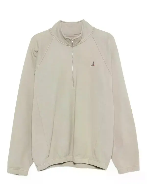 ROA Embroidered Half-zip Sweatshirt