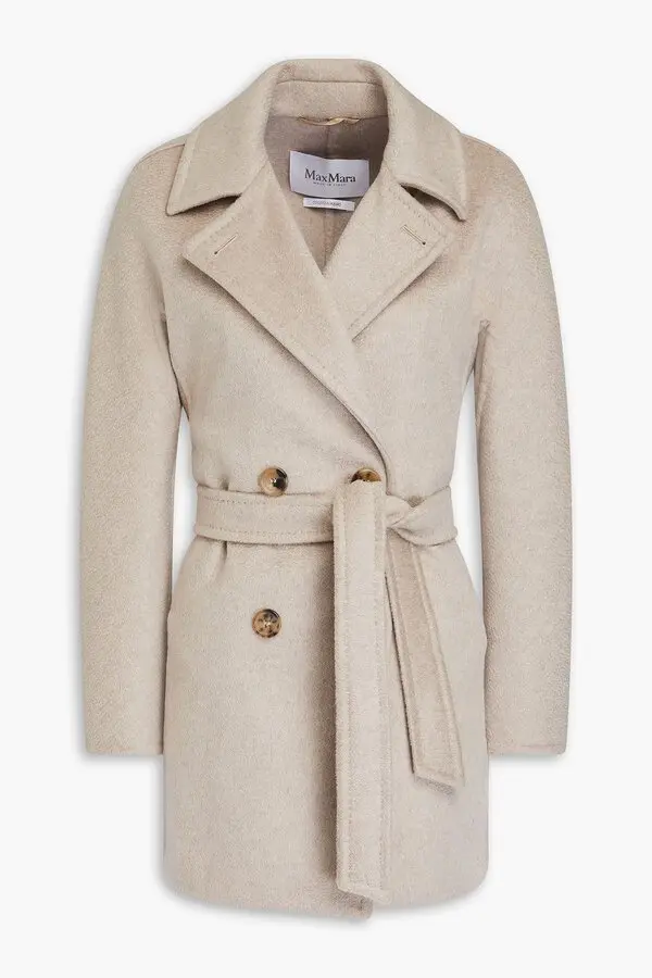 Max Mara Ragusa Double-breasted Cashmere-felt Coat - Mushroom