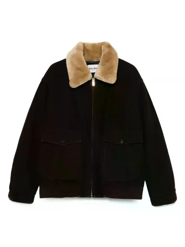 Miu Miu Faux-fur Collar Jacket