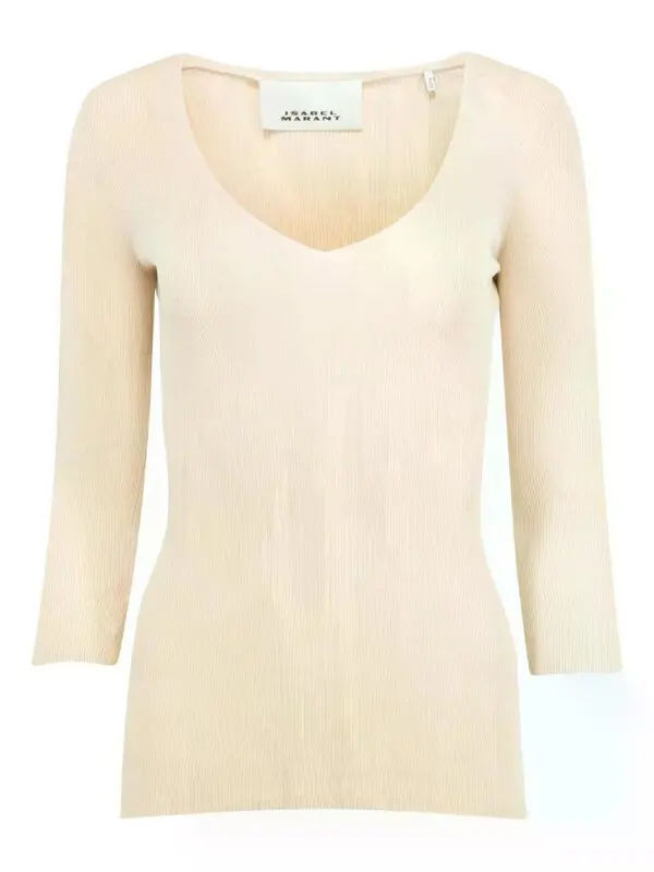 Isabel Marant Ribbed V-neck Top