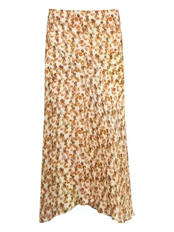 Isabel Marant Lisanne Floral-print Midi Skirt - Brown