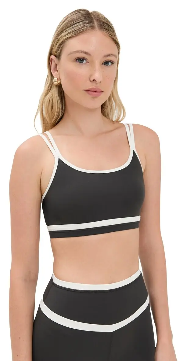 Splits59 Eva Rigor Double Strap Bra - Graphite/white