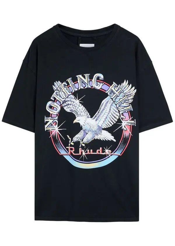 Rhude Notting Hill Cotton T-shirt - Black