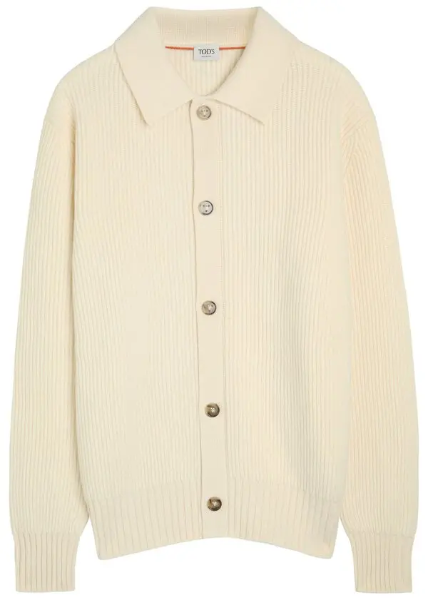 TOD'S Wool-blend Cardigan - Off White