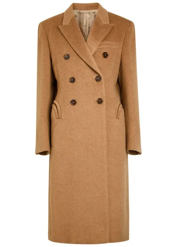 BLAZÉ MILANO Mylius Double-breasted Wool Coat - Camel