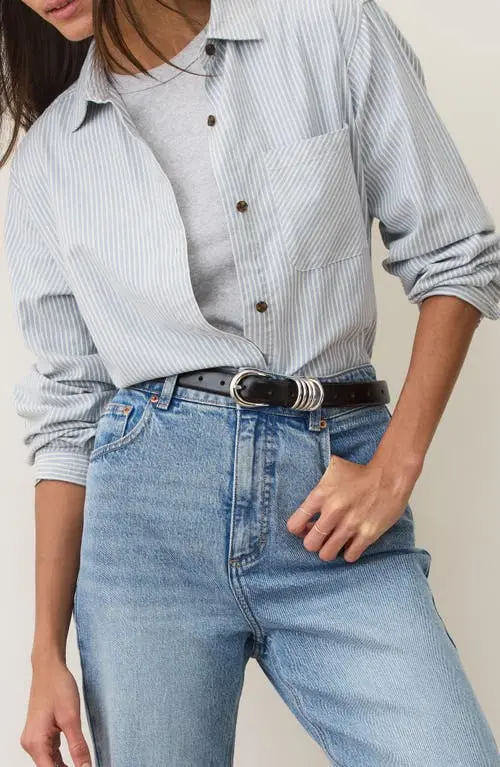 Marine Layer Striped Relaxed Fit Button-up Shirt - Blue Stripe