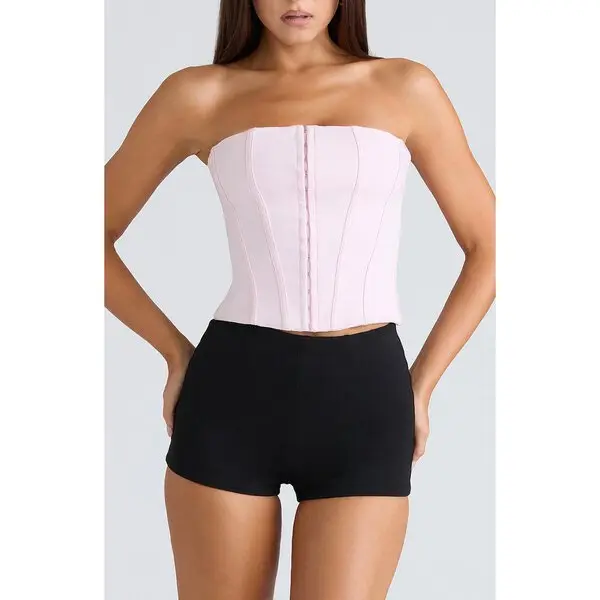House Of Cb Strapless Corset Top - Ballerina