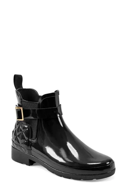 Hunter Original Refined Quilted Gloss Chelsea Waterproof Boot