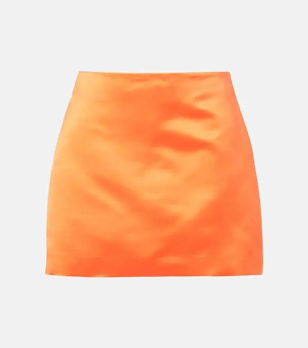 LISA YANG Silk Satin Miniskirt - Orange