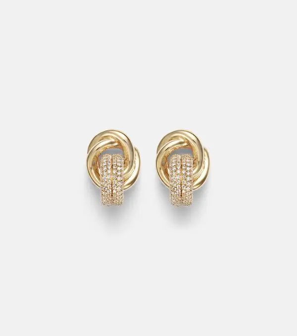 STONE AND STRAND 14kt Yellow Diamond Stud Earrings