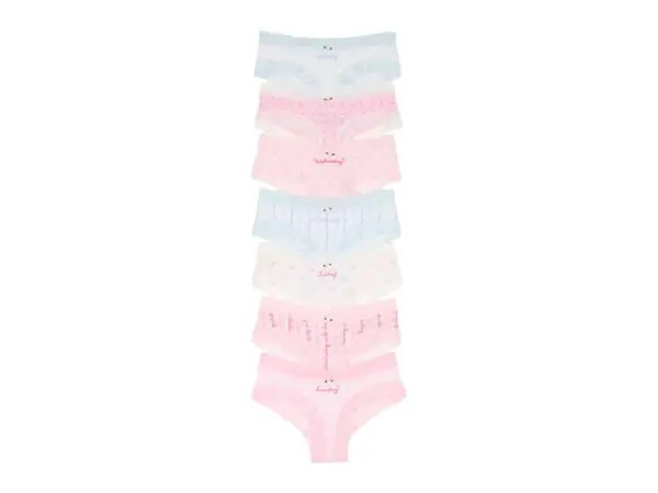Pink X Loveshackfancy 7pack Cheeky Panties