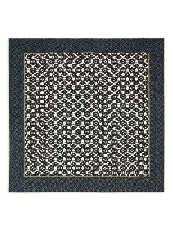 Dries Van Noten Geometric-pattern Silk Scarf - Yellow
