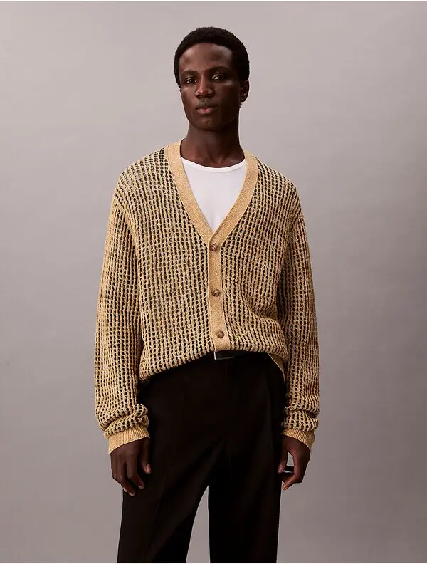 Calvin Klein Linen Open Weave Cardigan