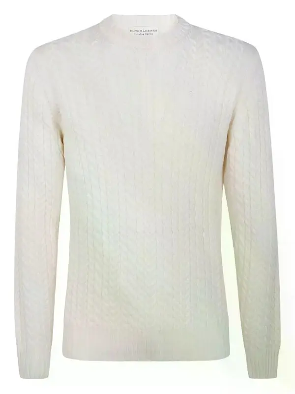 FILIPPO DE LAURENTIIS Cable-knit Merino-wool Sweater