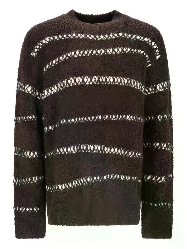 ATOMO FACTORY Bouclé Striped Sweater