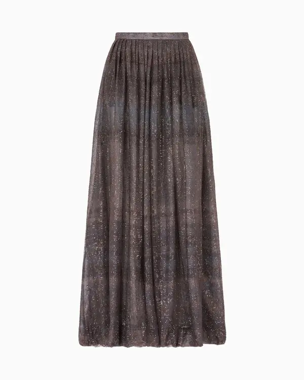 Giorgio Armani Embellished Sheer Skirt - Patterned