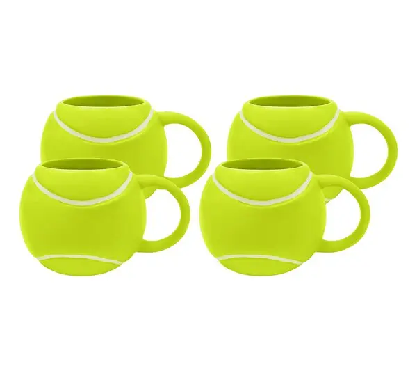 GODINGER League Tennis Ball Mug Set Of 4 - One-color
