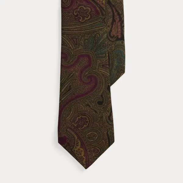 Ralph Lauren Paisley Cotton-cashmere Neck Tie - Menardi Paisley Print