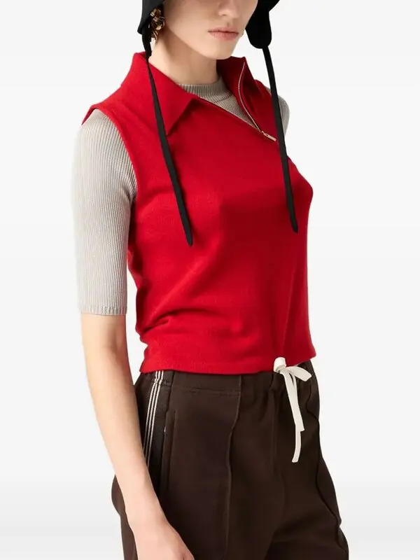 Miu Miu Cashmere Polo Top