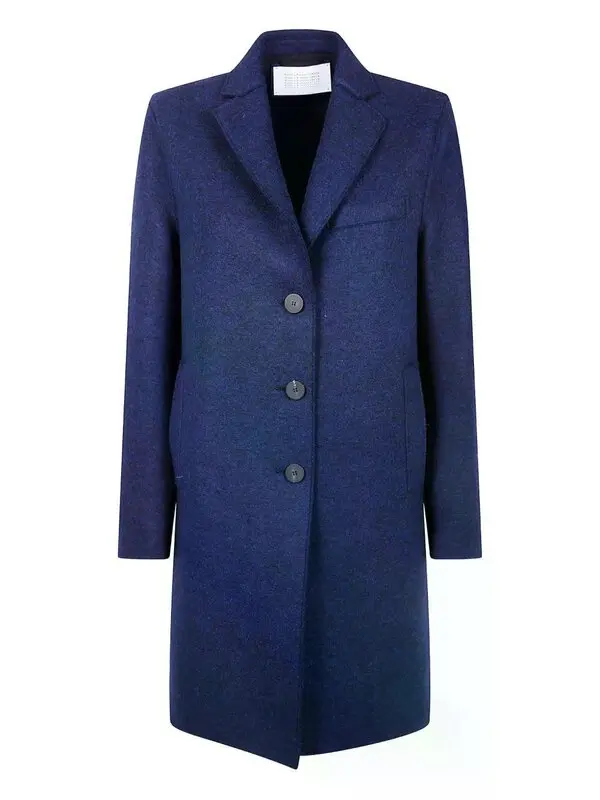 Harris Wharf London Single-breasted Wool Coat - Blue