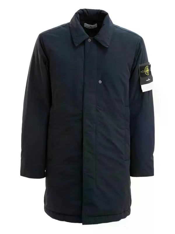 Stone Island Micro Twill Coat - Blue