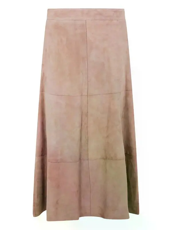 Seventy Suede Panelled Midi Skirt